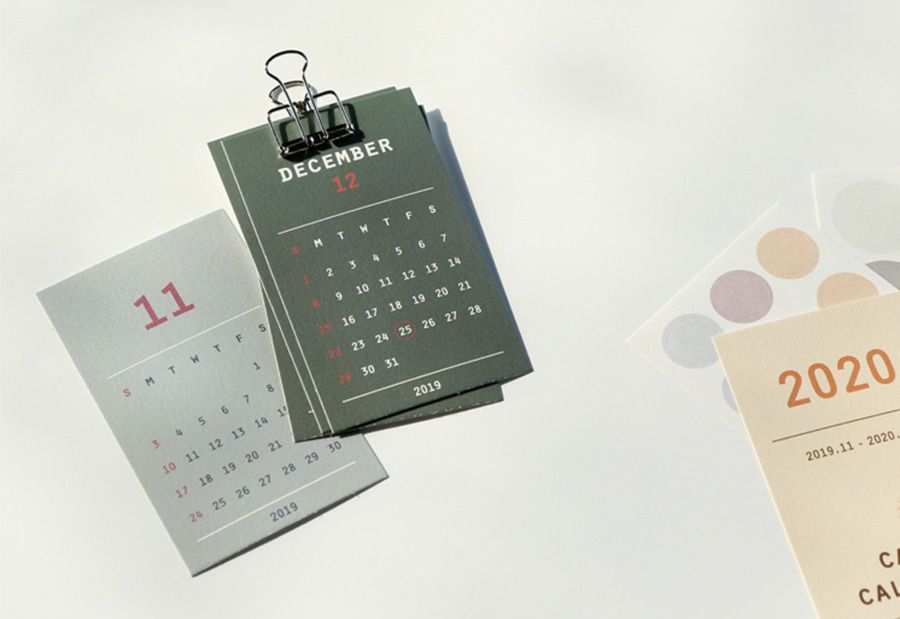 MochiThings: 2020 Your Record Card Calendar