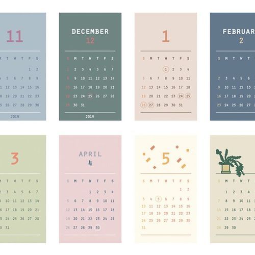 MochiThings: 2020 Your Record Card Calendar