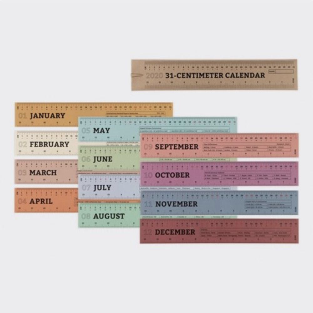 MochiThings: 2020 Ruler Calendar Sheets