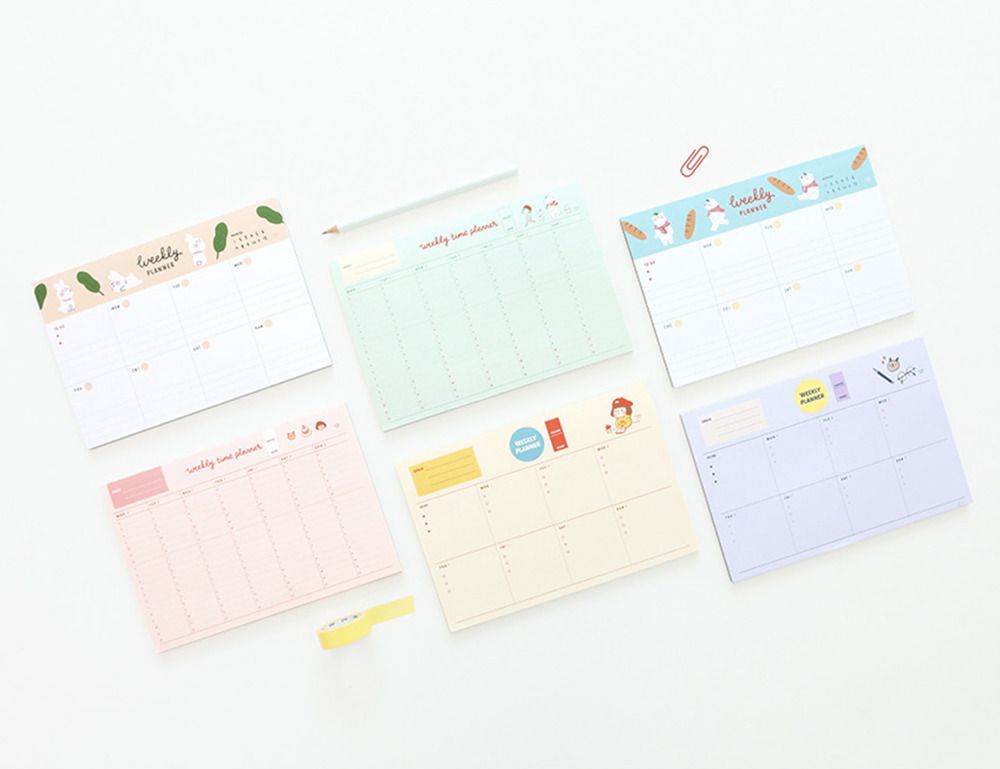 MochiThings: Hello Jane Weekly Schedule Pad