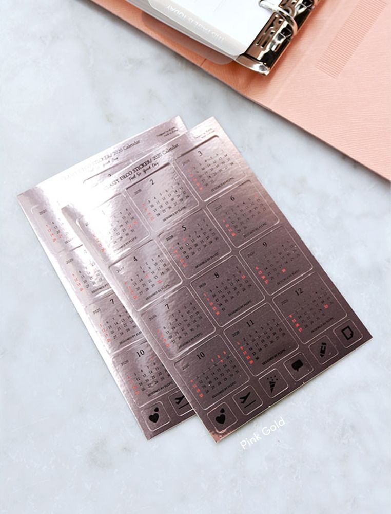 MochiThings: 2020 Gold Calendar Sticker
