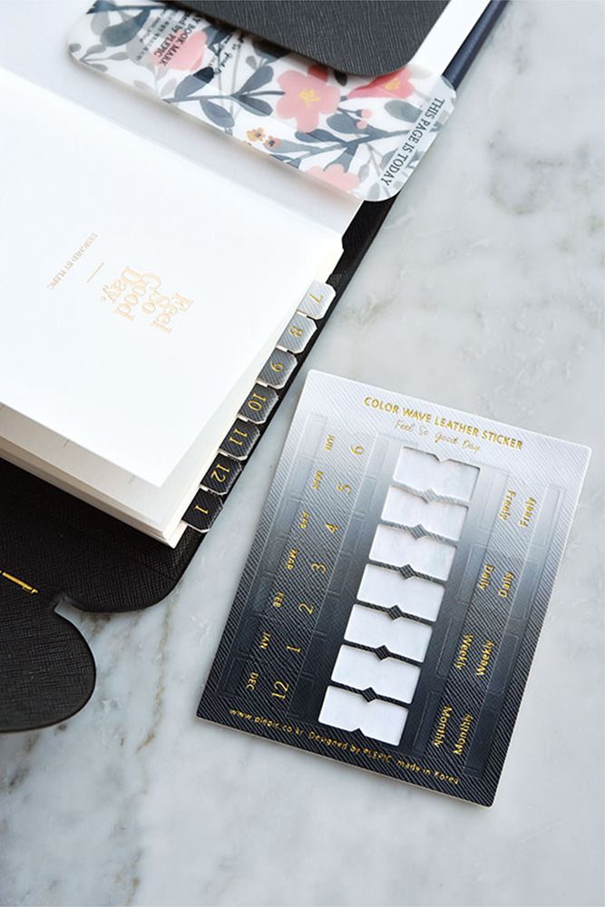 MochiThings: Color Wave Leather Index Sticker