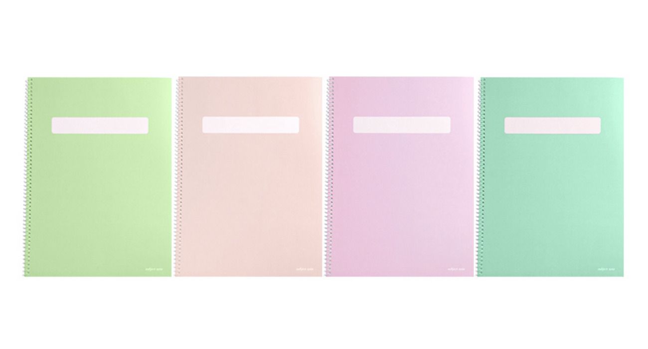 MochiThings: Pastel Spiral Lined Notebook Set of 4