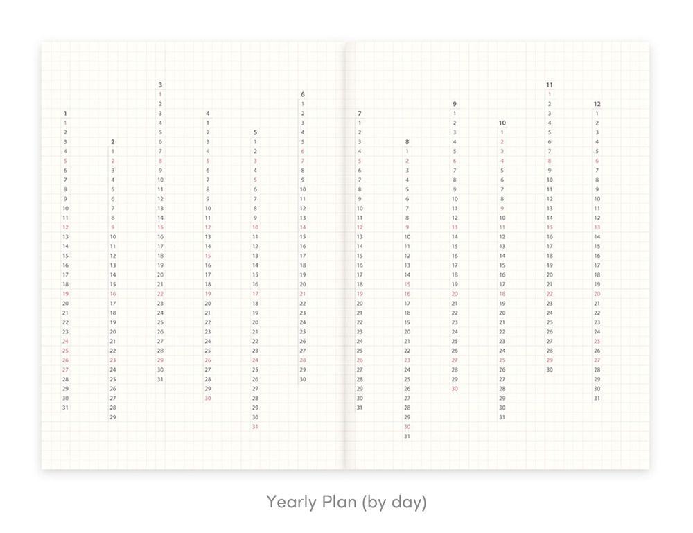 MochiThings: 2020 Grid Monthly Planner
