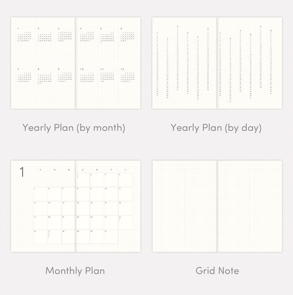 MochiThings: 2020 Grid Monthly Planner