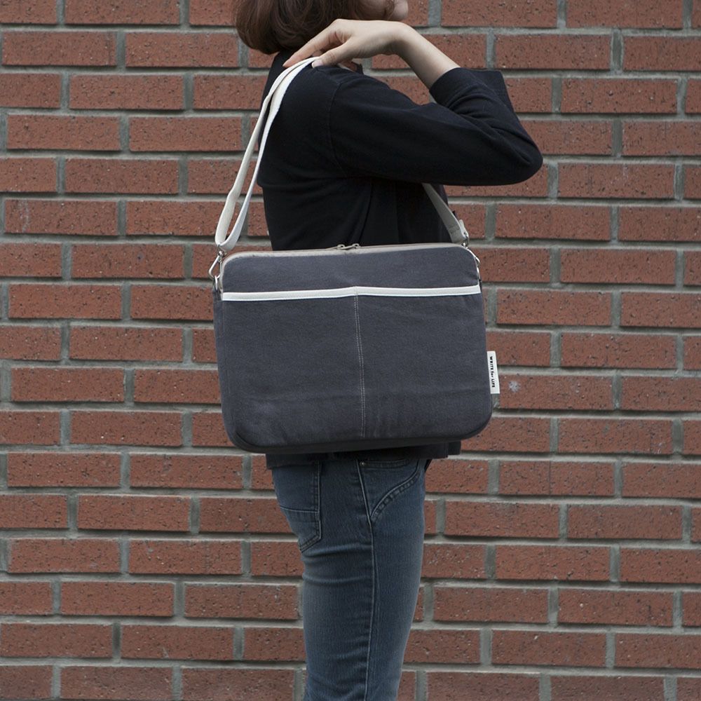 MochiThings: Round Canvas Laptop Shoulder Bag