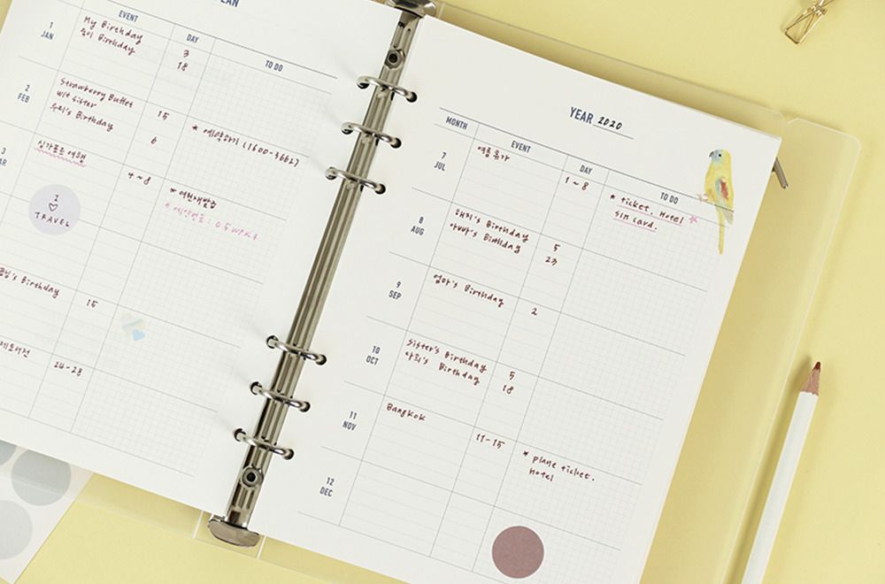 MochiThings: Life 6 Ring A5 Planner Refill