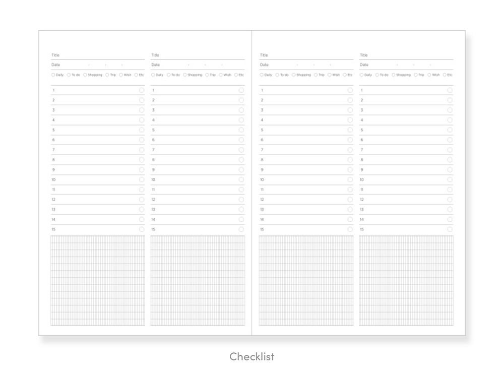 MochiThings: Simple Checklist Notebook